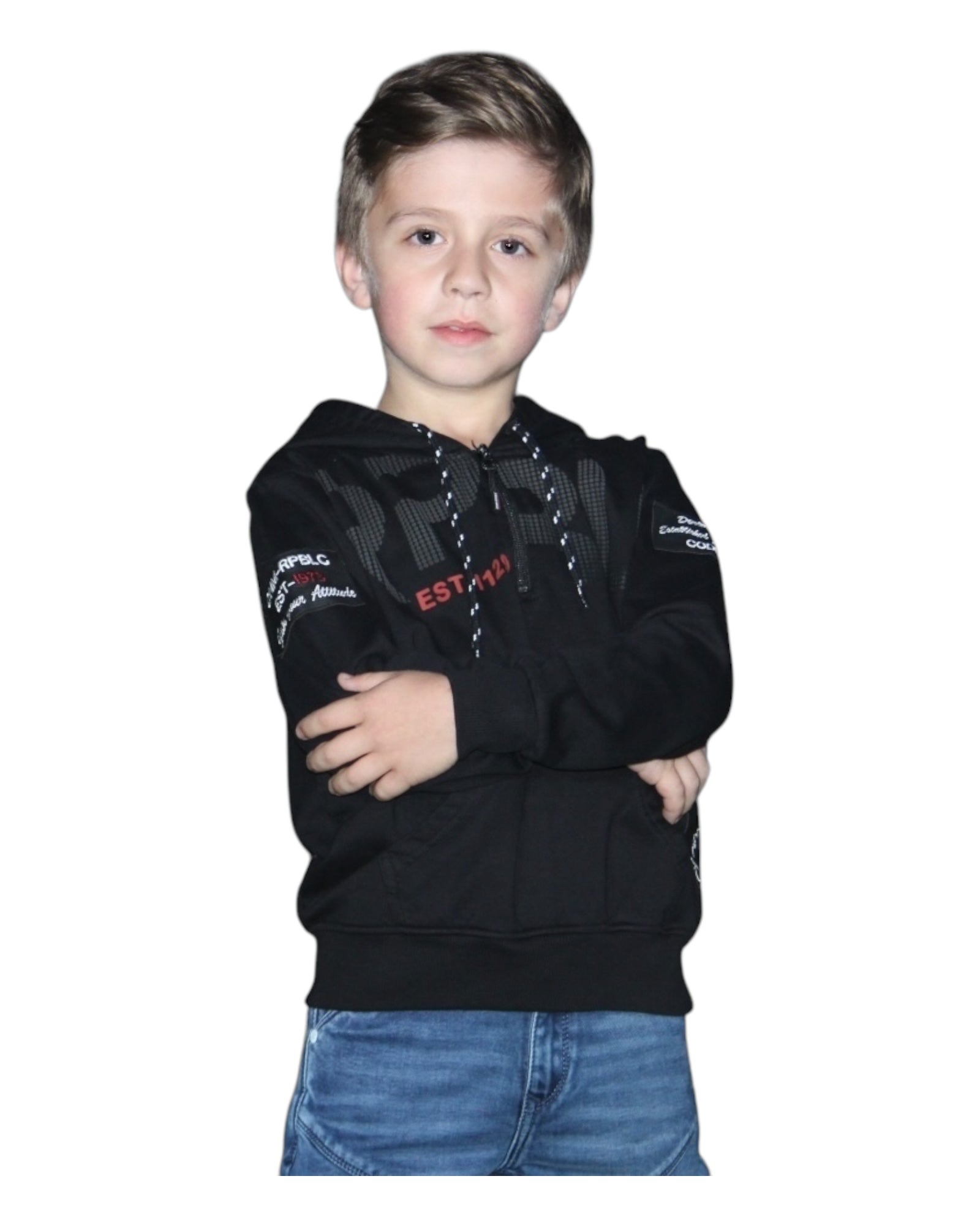 Kids Hoody short zip – Denim Republic